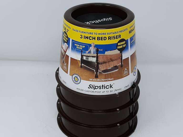 Set of 4 - Slipstick 3" Bed Risers Brown - Dutch Goat
