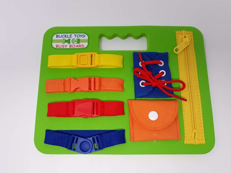 Buckle Toys Busy Board - Dutch Goat