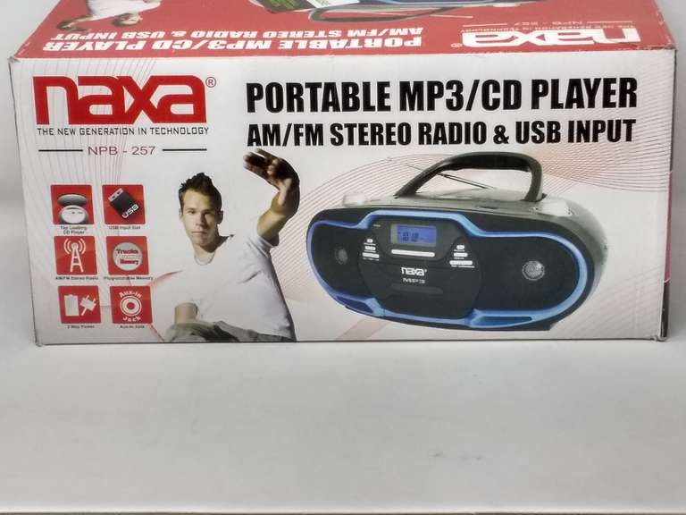 Naza Portable MP3/CD Player with Aux-in Jack, USB Input - Dutch Goat
