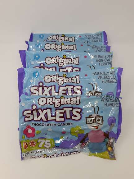 Lot of 5 - 14 oz Bags of Original Sixlets Chocolatey Candy - Dutch Goat