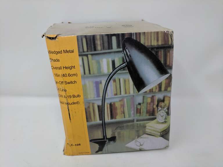Intertek Clip Lamp, Wedged Metal Shade - Dutch Goat