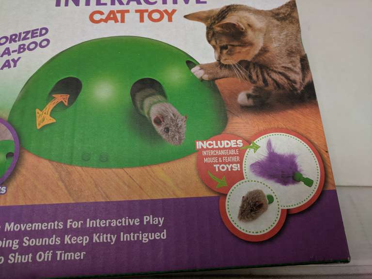 Pop n Play Interactive Cat Toy, Motorized Peek-a-Boo Play - Dutch Goat