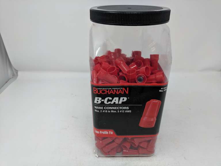 Lot of 4 Buchanan B-Cap Wire Connectors, Low Profile Fin - Dutch Goat