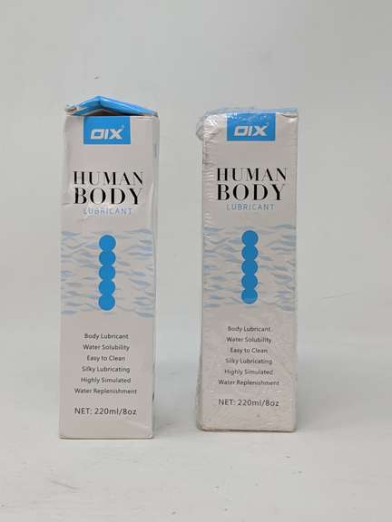 Lot of 2 Bottles of OIX Human Body Lubricant - 8 oz each - Dutch Goat