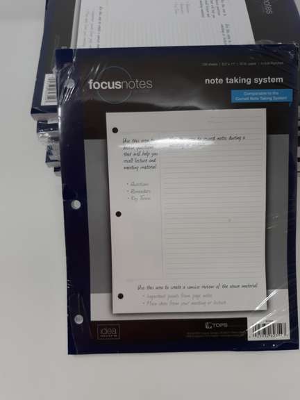 Lot of 12 Focus Notes Note Taking System Paper Packs -100 Sheets per ...