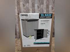 Contico 2 Shelf Utility Cabinet, Grey - 26.8" x 15.4" x 34.3" - Dutch Goat