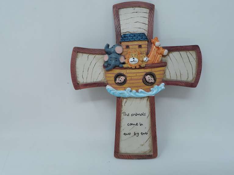 Lot of 2 Roman's Noah's Ark Two-by-Two Animals Colorful Wall Cross ...