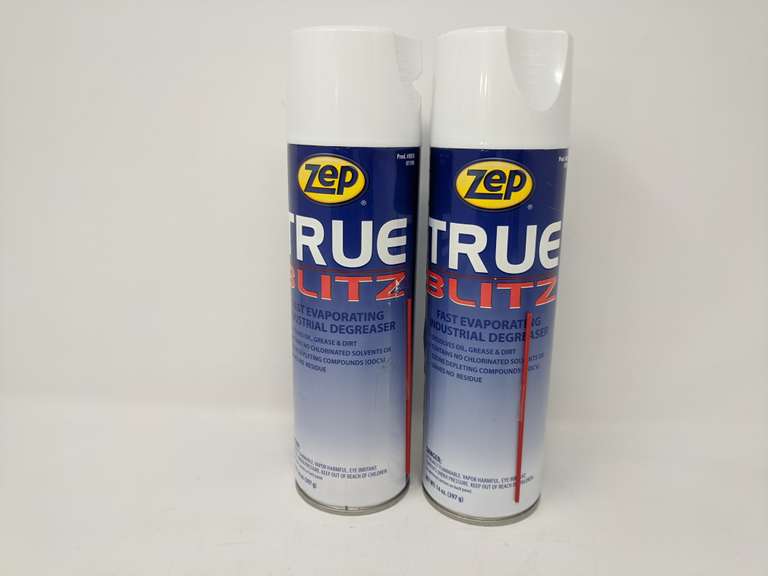 Lot of 2 Zep True Blitz Industrial Degreaser Aerosol Cans (14 oz Per ...