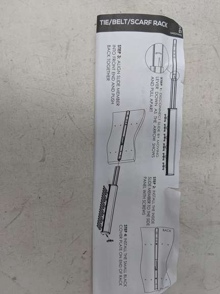 Hafele Synergy Elite Series 6 Hook Full Extension Belt Rack - Nickel ...