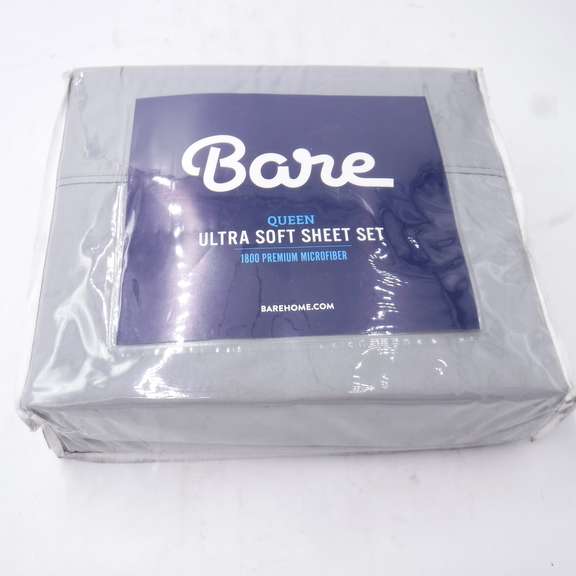 Bare Home Sheet Set Ultra Soft Queen 1800 Premium Microfiber Light Grey ...