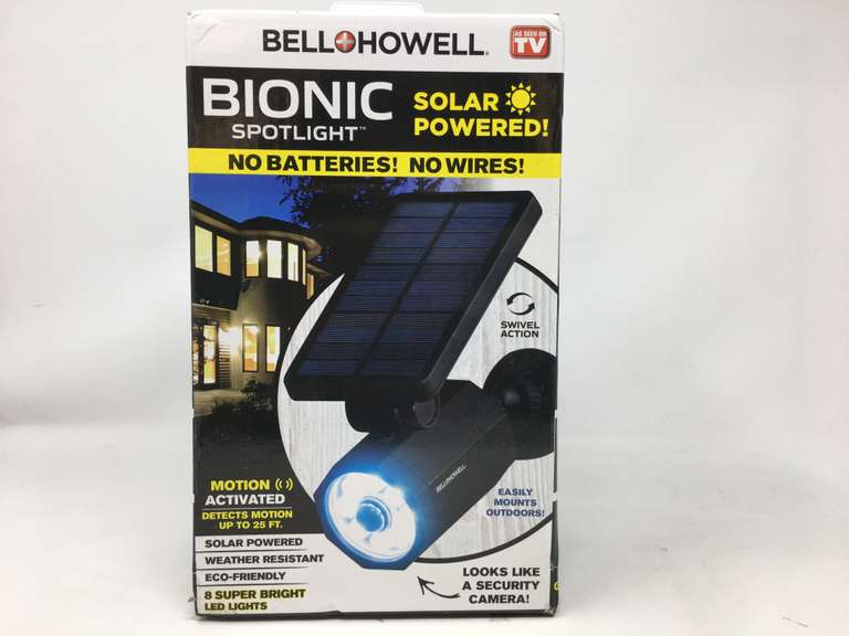 Bell Howell As Seen On TV Bionic Spotlight Solar Powered Motion ...