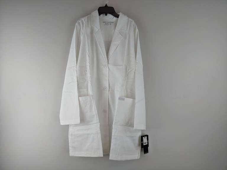 Lot of 2 Women's Med Couture Lab Coat - 34" Belted Back, 8692 - White ...