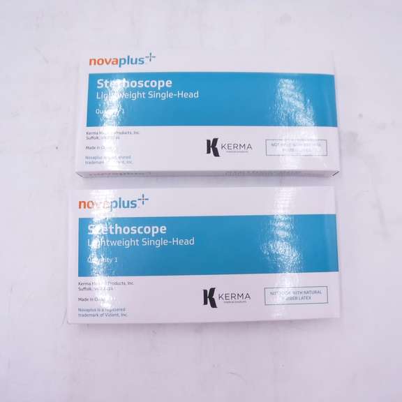 Lot Of 2: Novaplus Stethoscope Lightweight Single Head Yellow - Dutch Goat