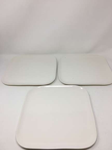 Lot Of 3 World Market Square Ivory Plates - Dutch Goat