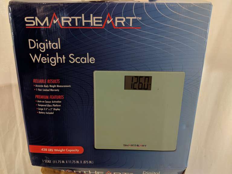 Smartheart Digital Weight Scale - 438 Pound Weight Capacity - 11.75 ...
