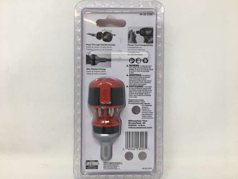 Milwaukee 8-In-1 Compact Ratcheting Multi-Bit Driver - Pass Through ...