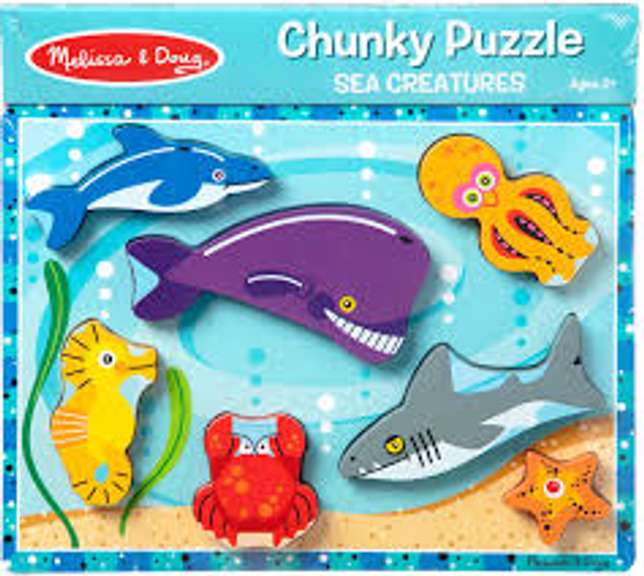 Melissa & Doug Wooden Chunky Sea Creatures Puzzle - Dutch Goat