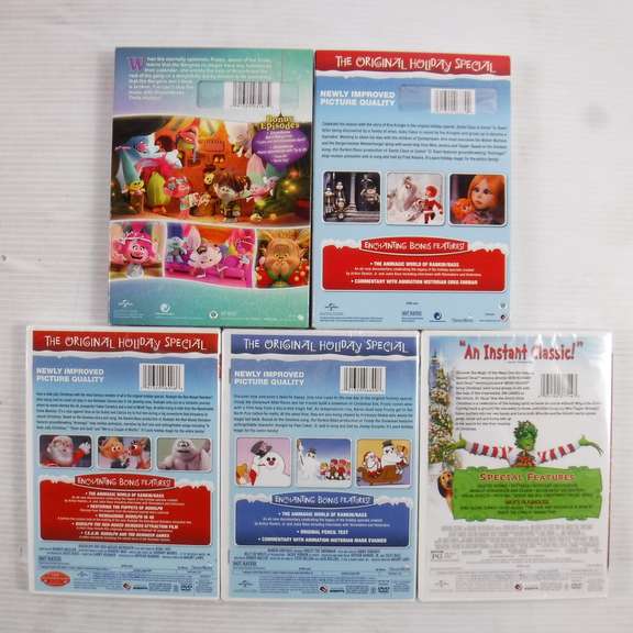 Assortment Of 5 Christmas Movies Rudolph,Frosty The Snowman, Grinch ...