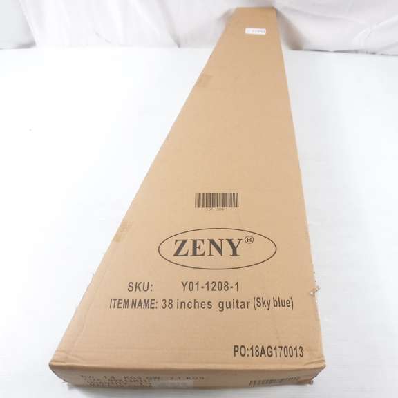 Zeny Standard Blue Acoustic Guitar Y01-1208-1 With Soft Case, Strap ...