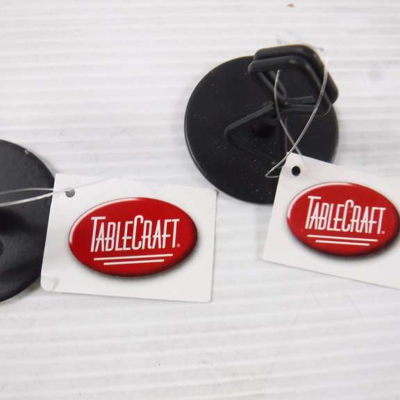 Lot of 3 Tablecraft 2" Black Metal Menu/Card Holder - Dutch Goat