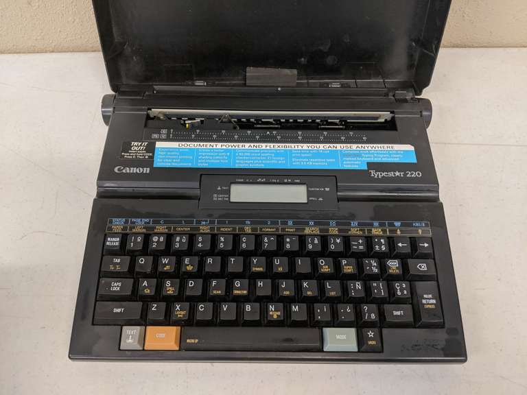 Vintage 1990s Canon Typestar 220 II Portable Electronic Digital ...