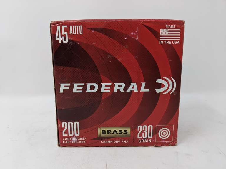Federal 45 Auto, 230 gr Bullets, 200 count - Dutch Goat