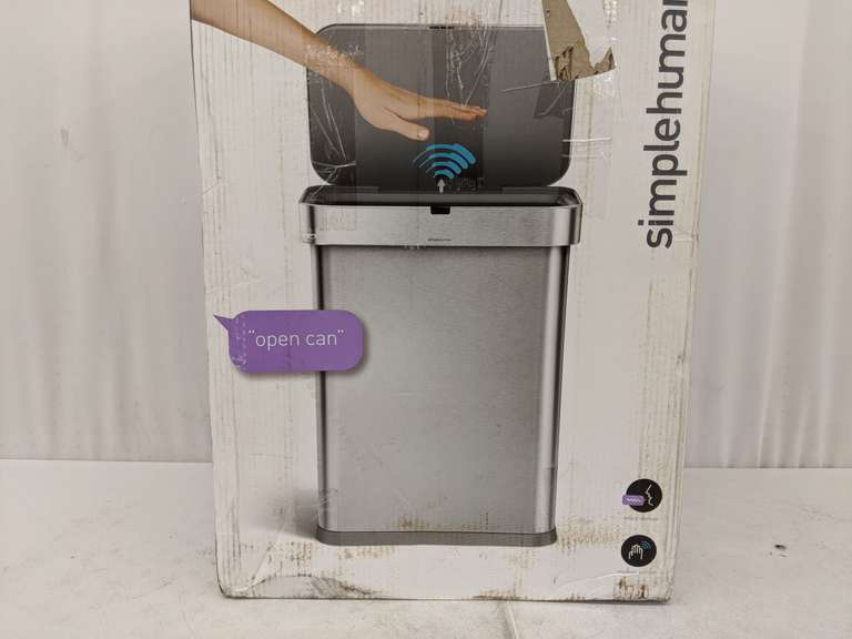 Simplehuman 58L Rectangular Motion & Voice Sensor Trash Can - Dutch Goat
