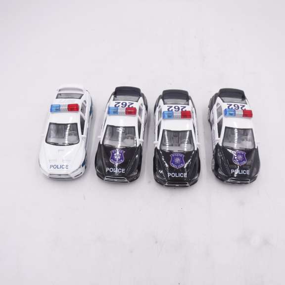 Lot Of 4: 3 Highway Patrol State Police Toy Car, One All White Police ...