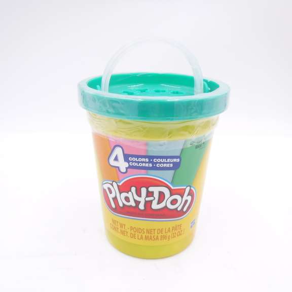 Play-Doh 2-lb. Bulk Super Can Of Non-Toxic Modeling Compound With 4 Modern Colors - Light Blue ...