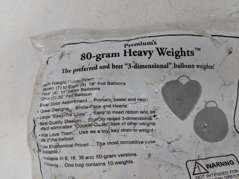 Lot of 3 -Premiums 80 Gram Heavy Weights One Bag Contains 10 Weights ...