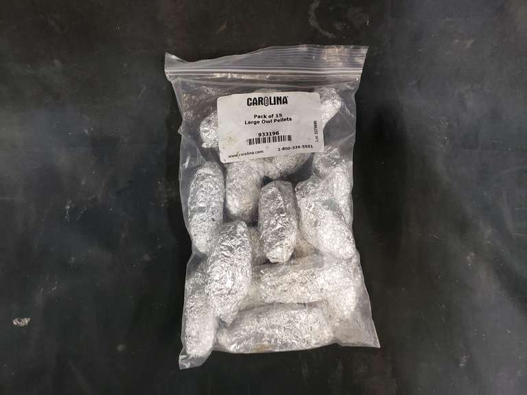 Lot of 5 Carolina Large Owl Pellets - 15 Each/ 75 Pellets Total - Dutch ...