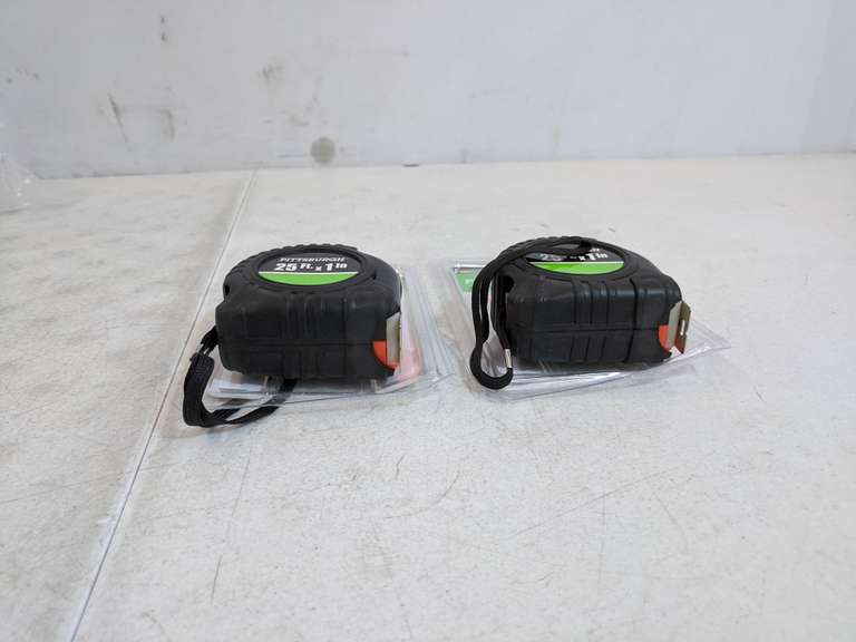Lot of 2 Pittsburgh QuikFind Tape Measure - 25 ft. x 1" - Dutch Goat