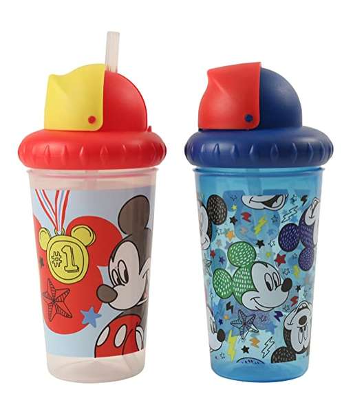 Disney Baby Mickey Mouse Pop-Up Straw Sipper Cups 7.5" - Dutch Goat