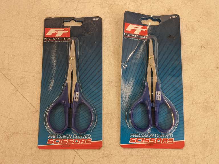 Lot of 2 Factory Team Precision Curved Scissors - Dutch Goat