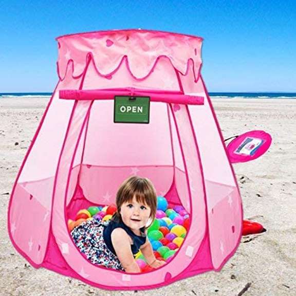 Lot of 2 Pink Princess Pop Up Tents With Carry Case 35"H x 38" W ...