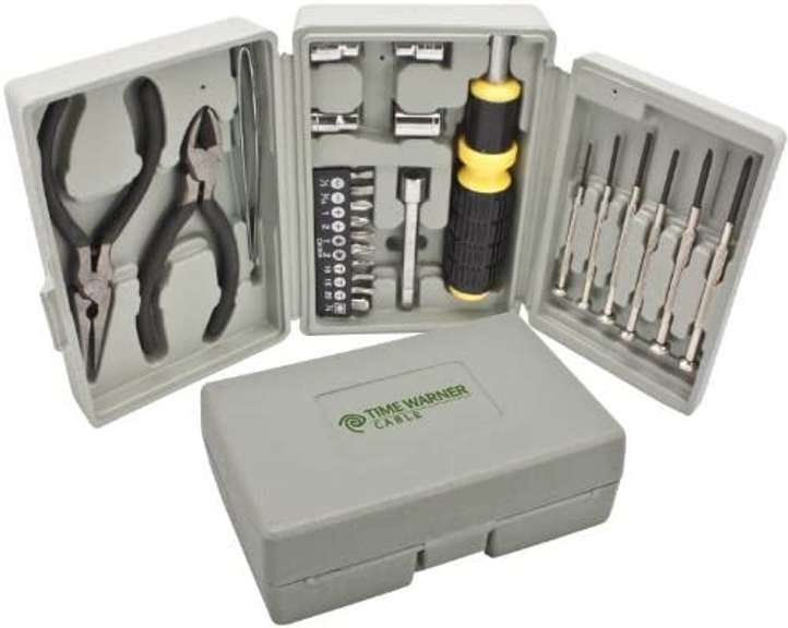 25 Piece Tri-fold Portable Tool Set with Case - Kit Includes Pliers ...