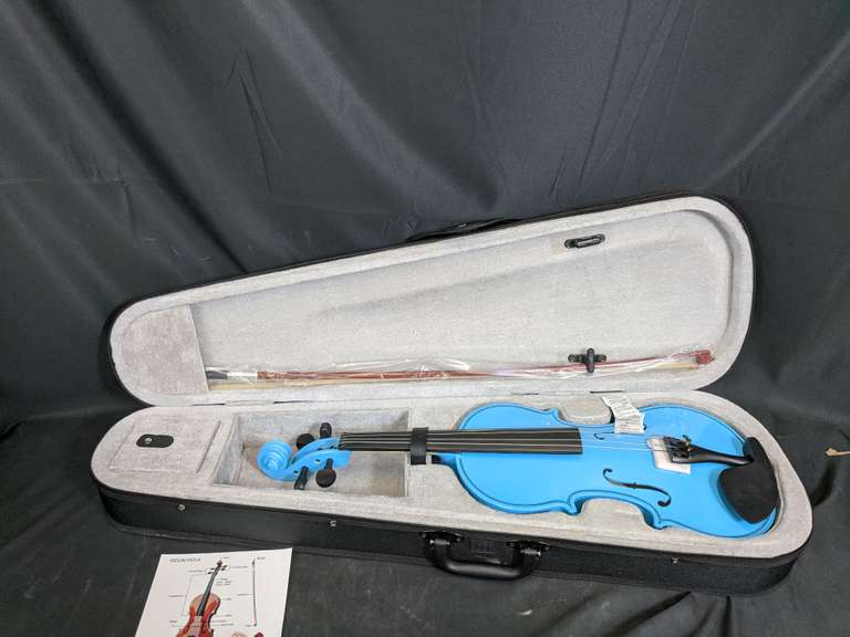 Blue Violin W/ Case - Dutch Goat