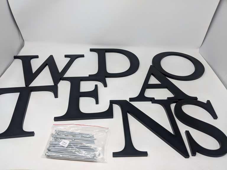 Lot of 8 Assorted Decorative Letters w/Hardware - Dutch Goat