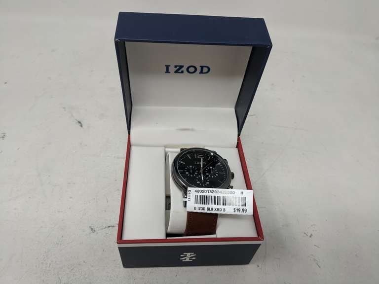 Men's Izod Watch With Leather Band - Dutch Goat