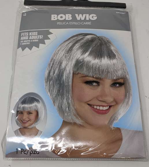 Adult Women's Silver Bob Wig Halloween Costume Silver - Dutch Goat