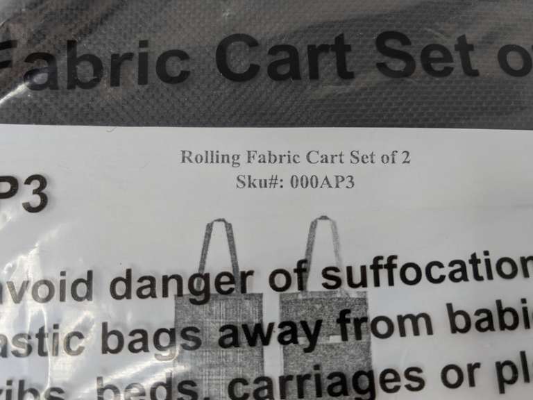 Rolling Fabric Cart (2 in pack) - Dutch Goat