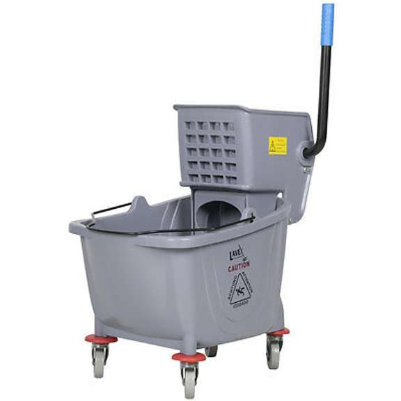 Gray Mop Bucket 36qt. with Wringer Combo - Dutch Goat