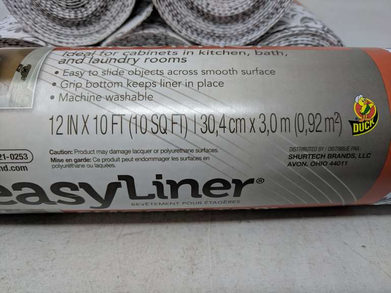 Lot of 6 Easy Liner Brand Shelf Liner - 12 in. x 10 sq. ft. - Dutch Goat