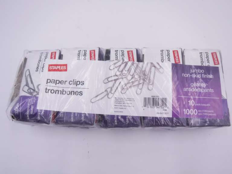 Lot Of 2 Staples Jumbo Paper Clips, 1000 In Each Lot - Dutch Goat