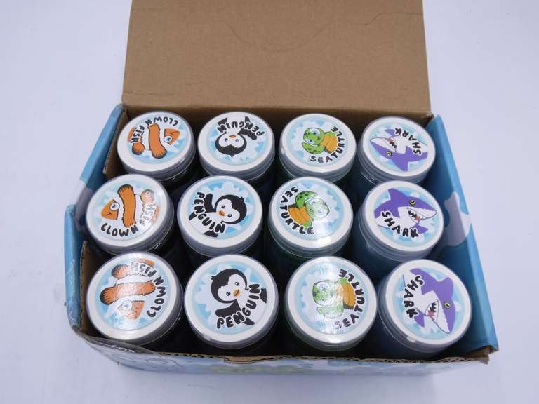 Lot of 12 Containers of Animal Sea Goo/Slime/Putty - Dutch Goat