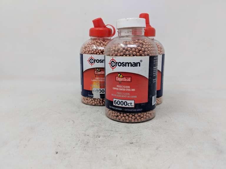 lo of 3 Bottles of Crossman Copperhead Precision Copper Coated Steel BB ...