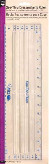 Dritz See-Through Dressmaker's Ruler 4"X15 - Dutch Goat