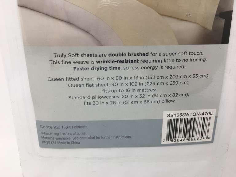 Truly Soft Queen Sheet Set - White - Dutch Goat