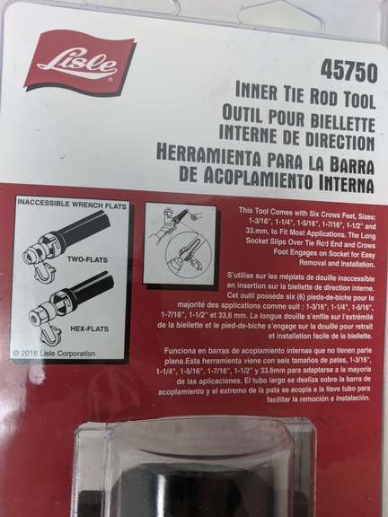 Lisle Inner Tie Rod Tool 45750 *Missing 7/16, 33mm - Dutch Goat