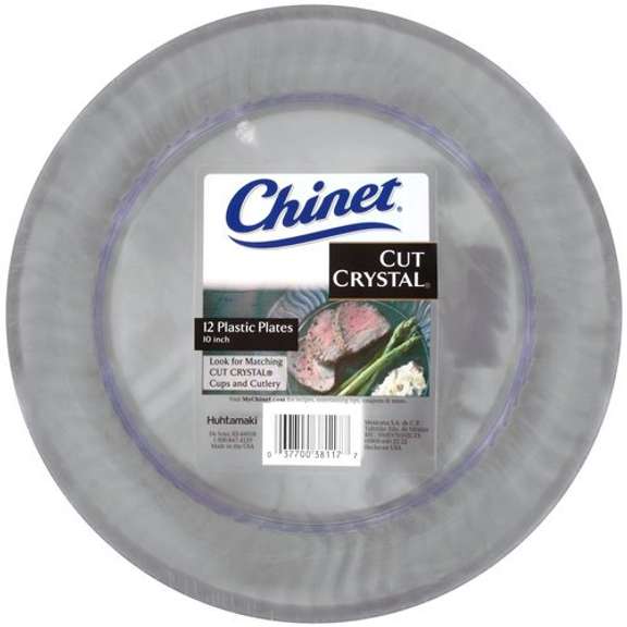 Assortment Of Chinet Cut Crystal Plastic Plates: 3 Packs Of Chinet Cut ...
